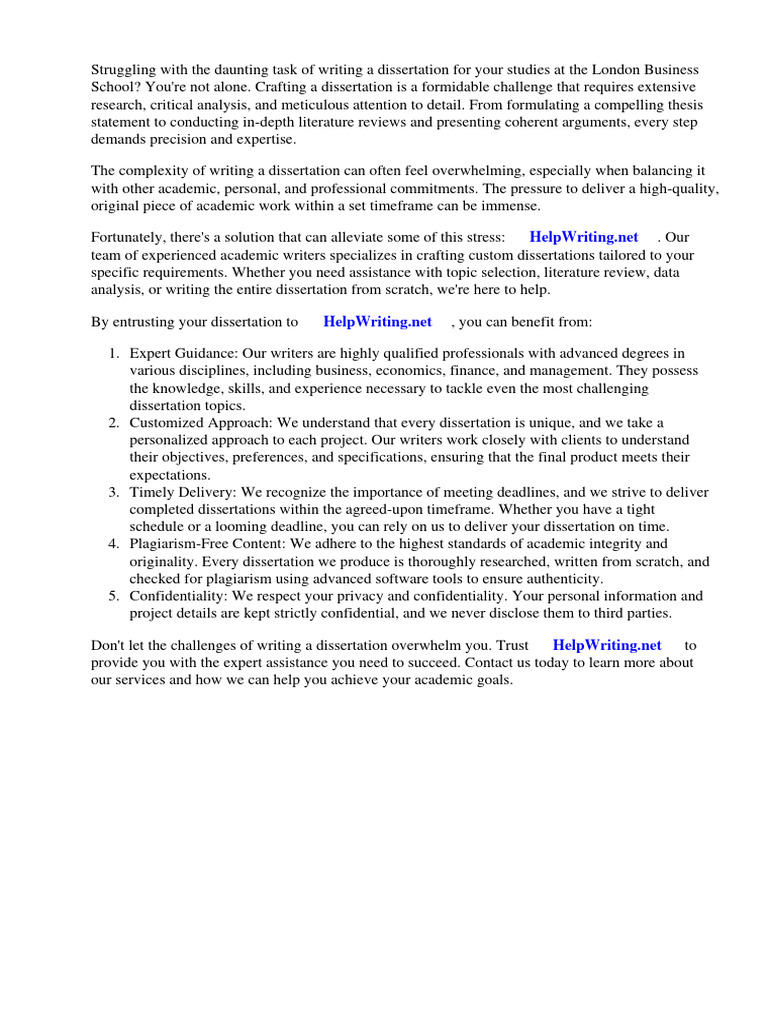 Dissertation London Business School | PDF | Thesis | Behavior Dissertation London Business School | PDF | Thesis | Behavior