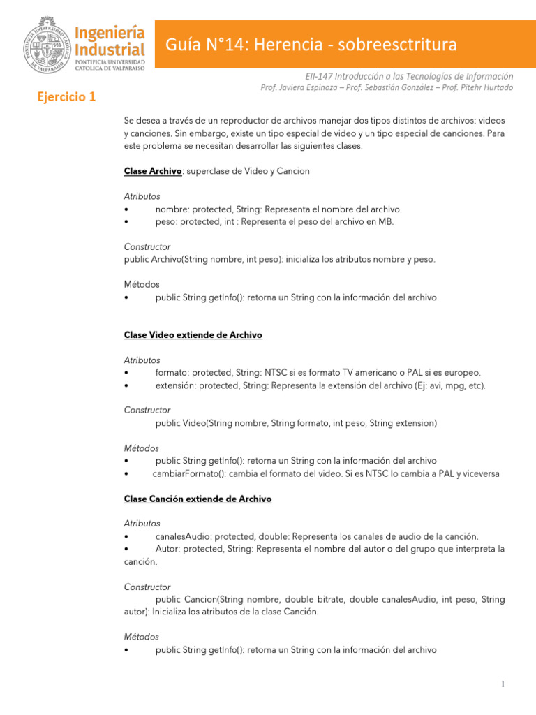 Guia 14 - Herencia Sobreestrictura | Descargar gratis PDF | Constructor (Programación Orientada ...