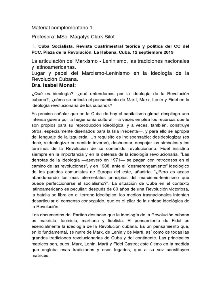 Material Complementario 1 | PDF | Ideologías | marxismo