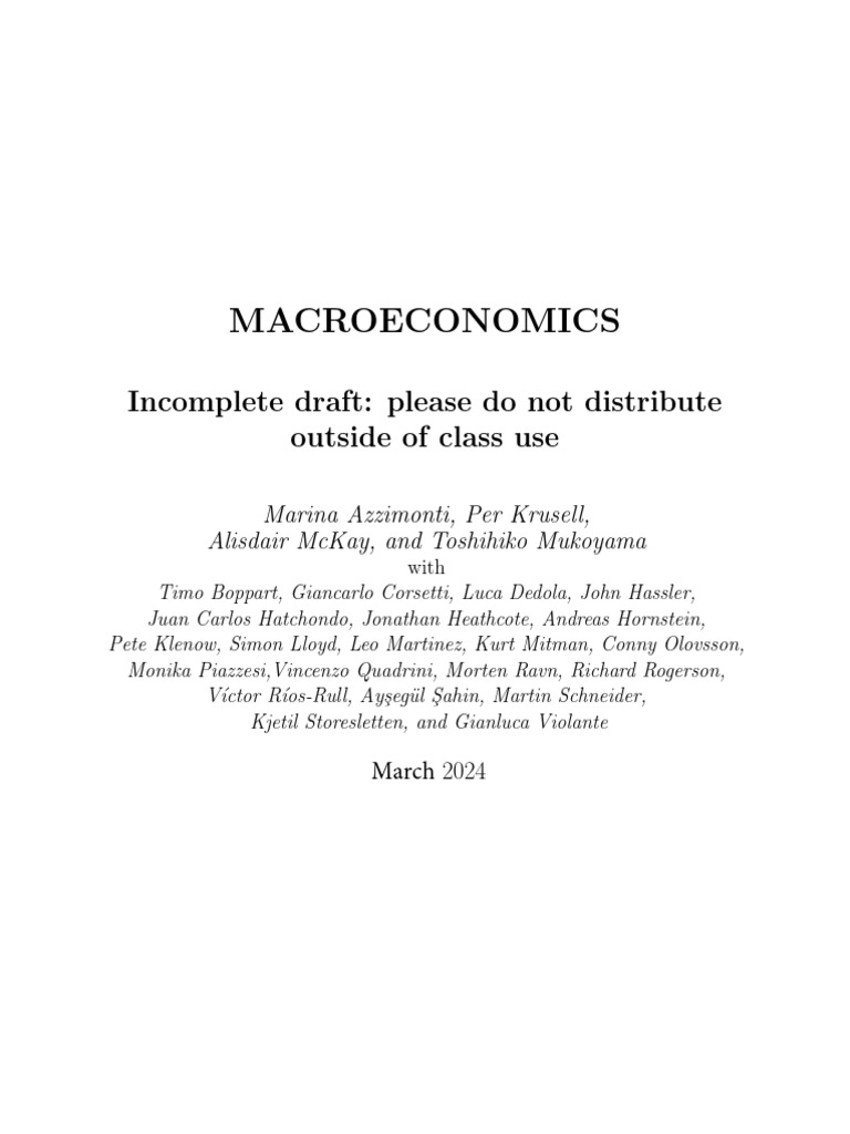 Macroeconomics For Phd Dynamic International Modern Public Project Pdf Nominal Rigidity 