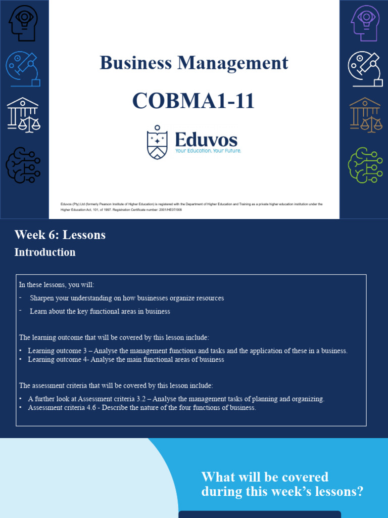 Slide Deck 2023 COBMA1 Week 6 (1) | PDF | Organizational Structure ...