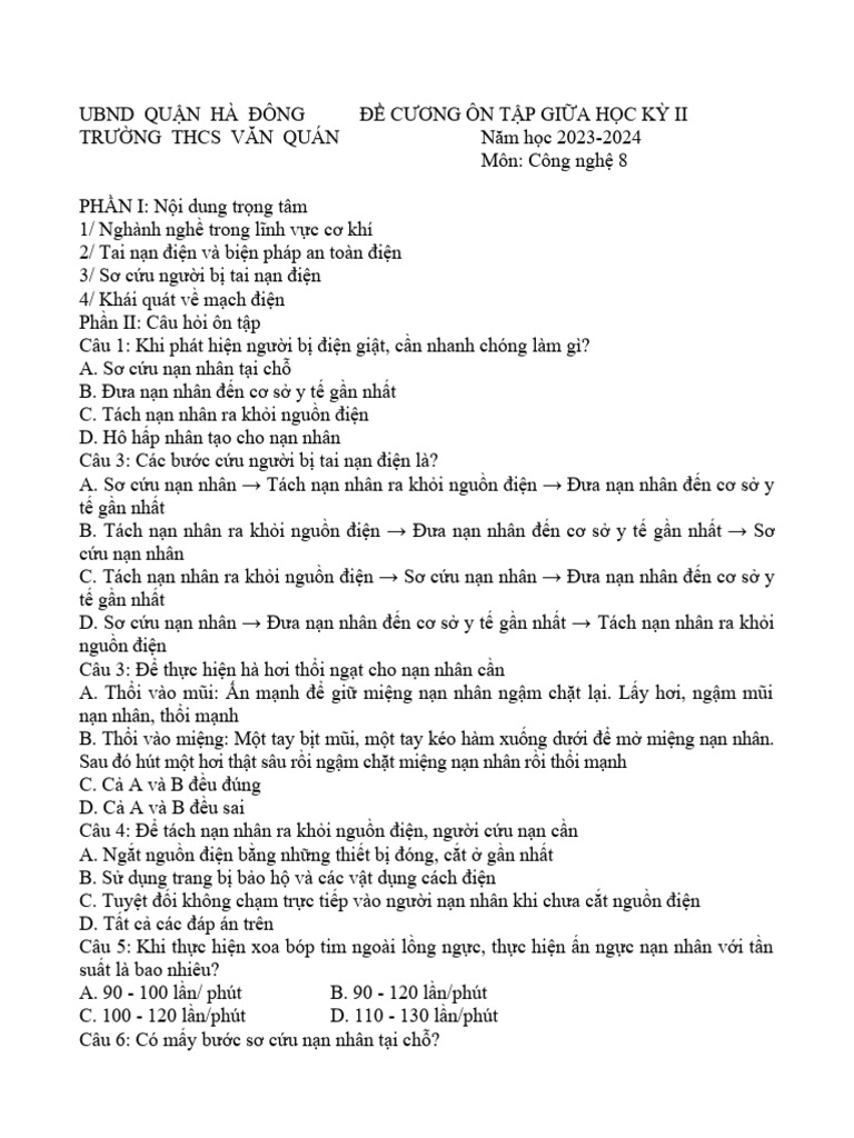 Đề Cương Ktgk2 Cn8 | PDF