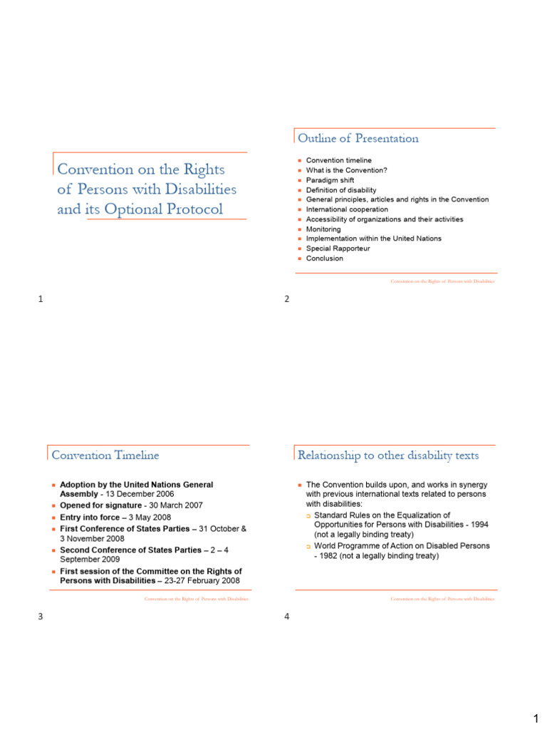 Convention On The Rights of Persons With Disabilities | PDF ...