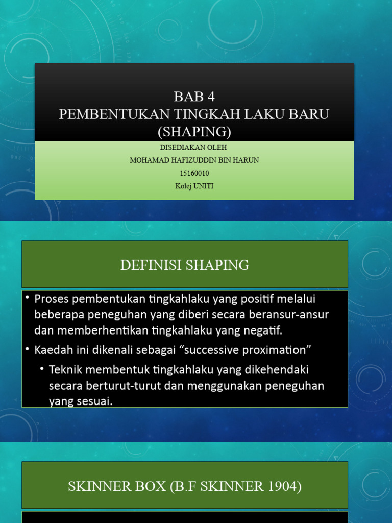 Bab 4 - Shaping | PDF