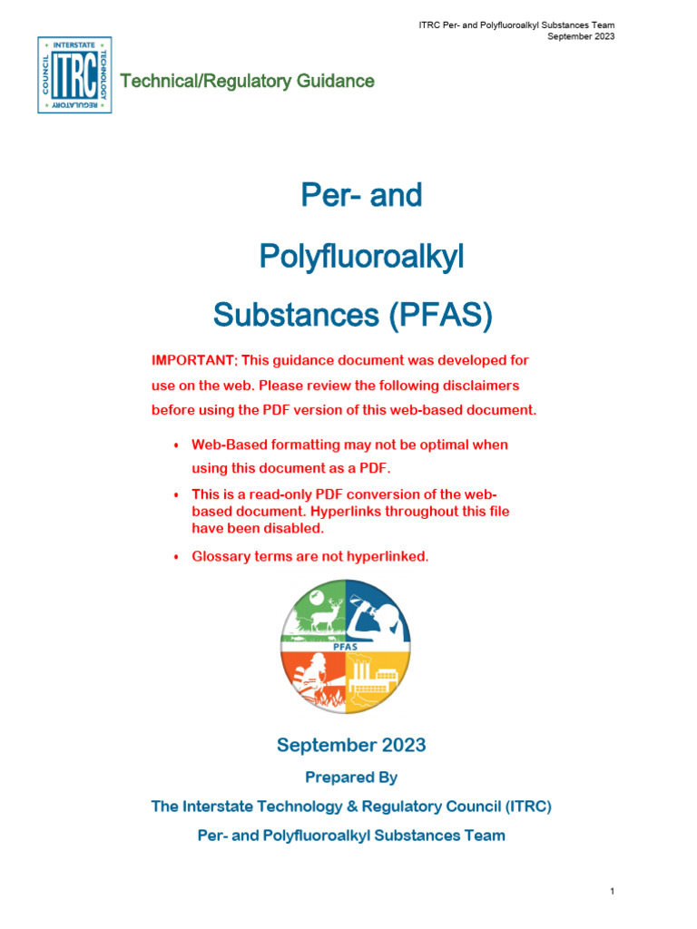 PFAS Guidance Document Overview | PDF | Risk | Water