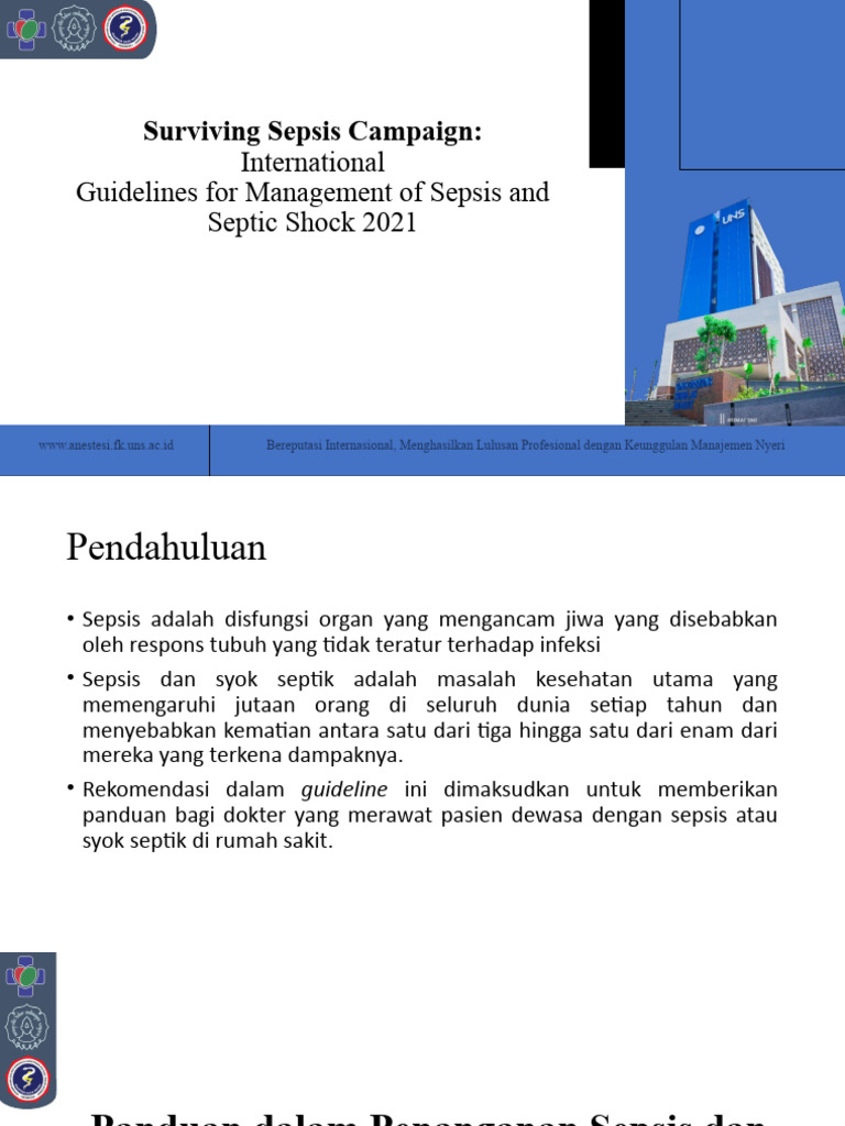 Panduan Penanganan Sepsis 2021 | PDF