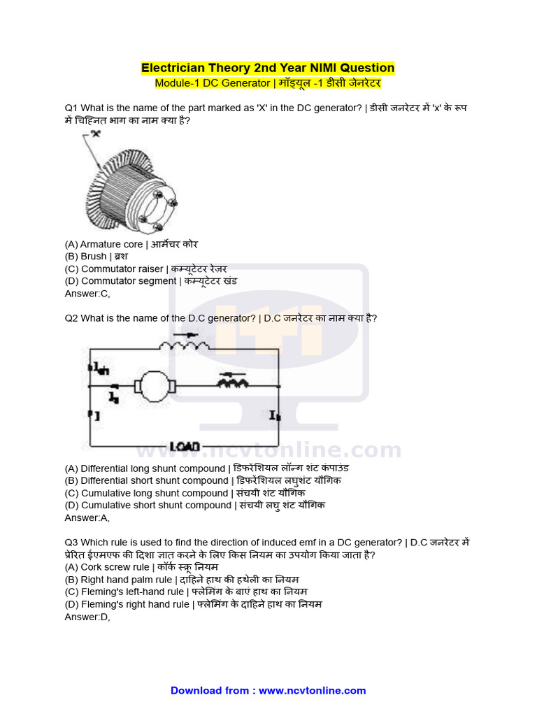 Module-1 DC Generator | PDF