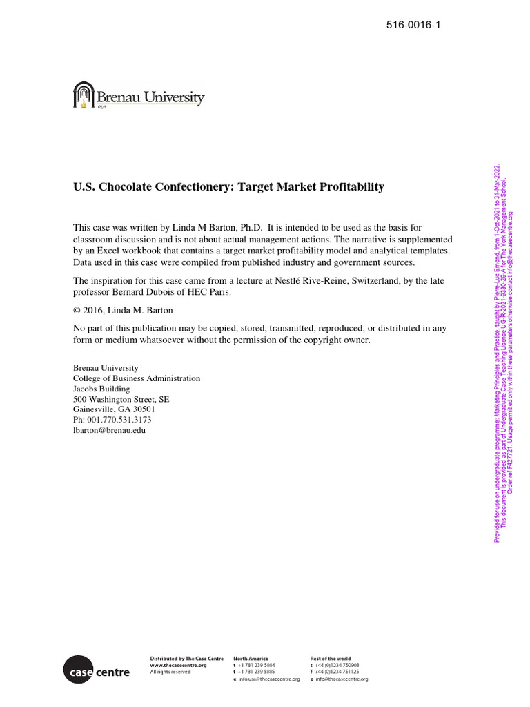US Chocolate Confectionery Market | PDF | Marketing | Income Statement