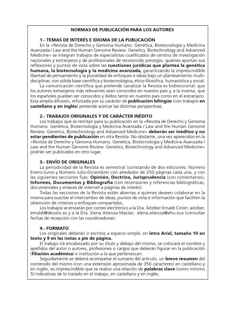 Normas de Publicacion RDGH | PDF | Citación