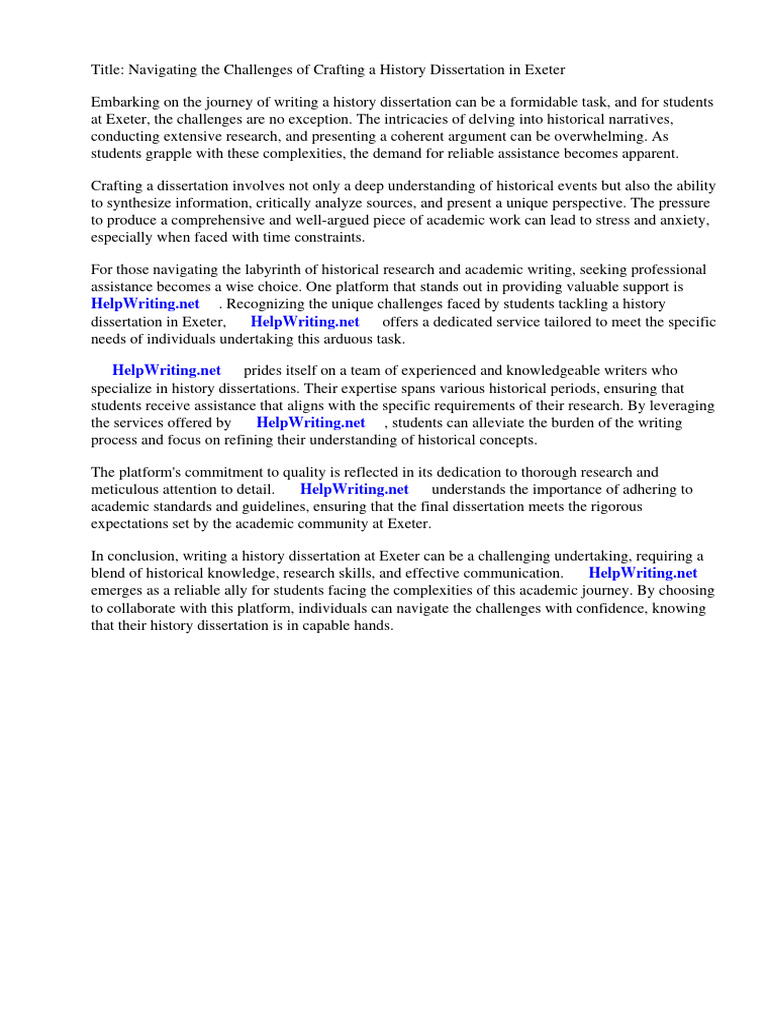 History Dissertation Exeter | PDF | Thesis
