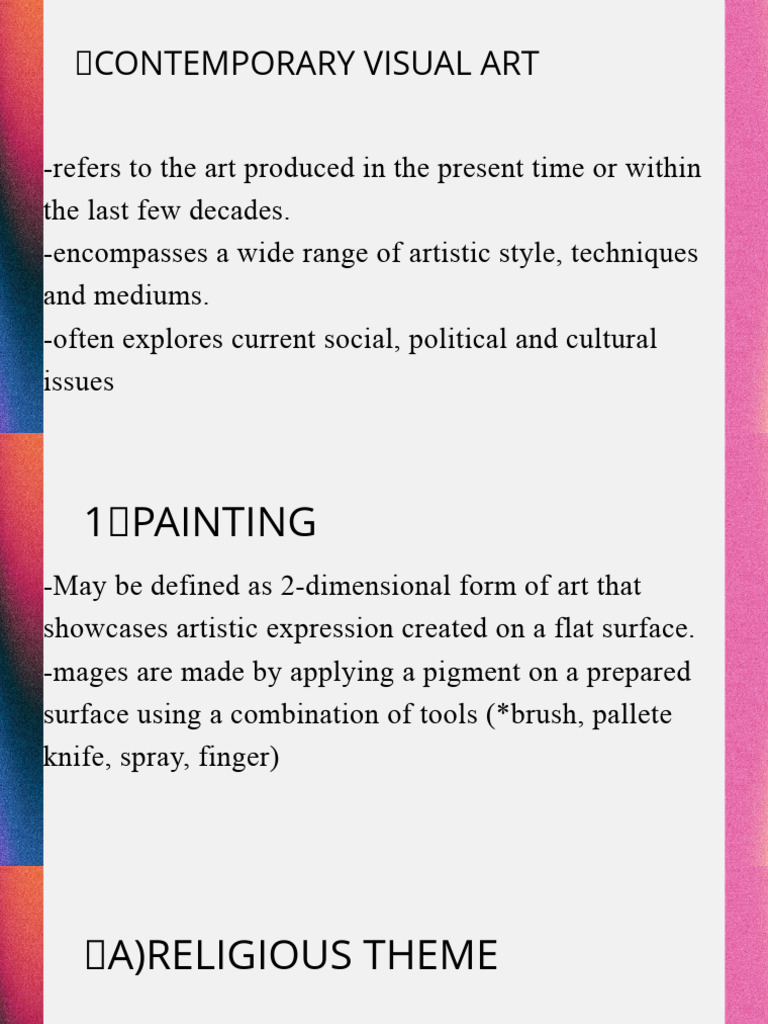 Contemporary Visual Arts | PDF | Paintings | Textiles