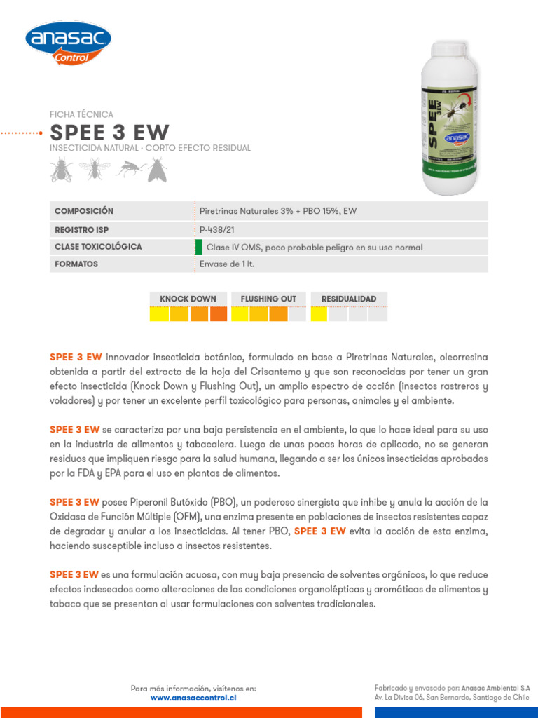 Insecticida Natural SPEE 3 EW | PDF | Insecticida