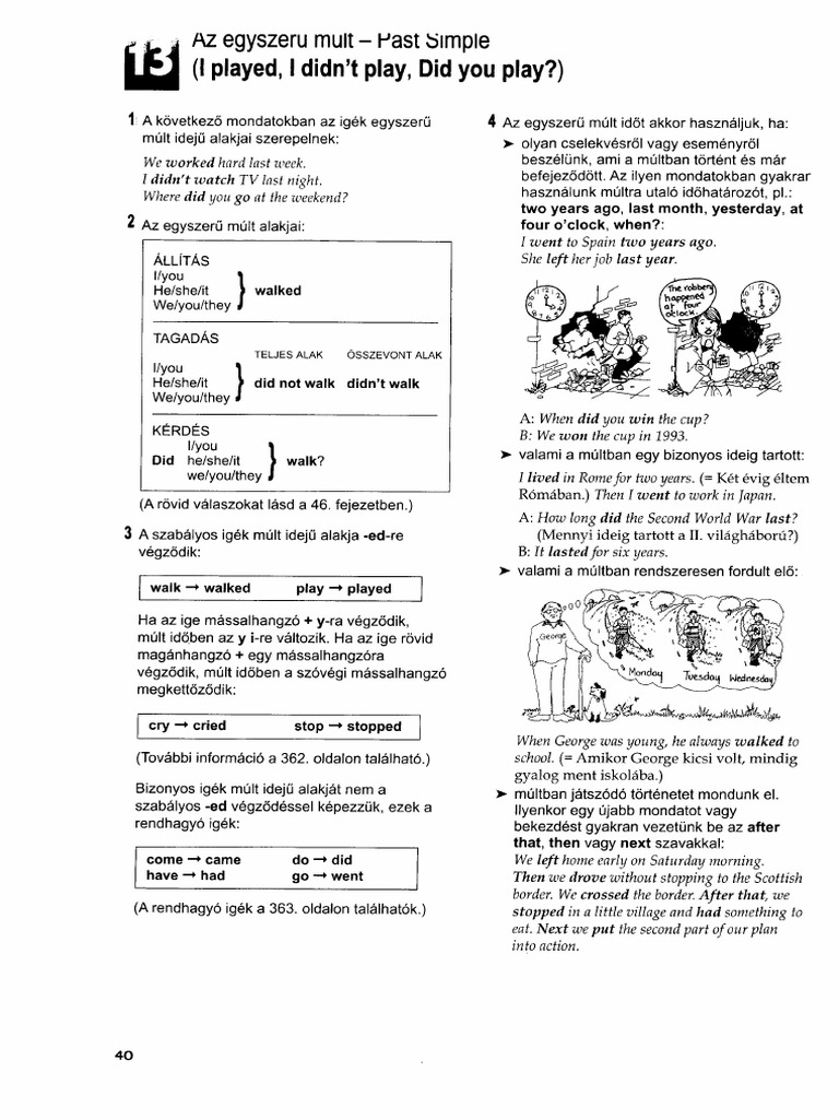Oxford Angol Nyelvtan - PAST SIMPLE | PDF