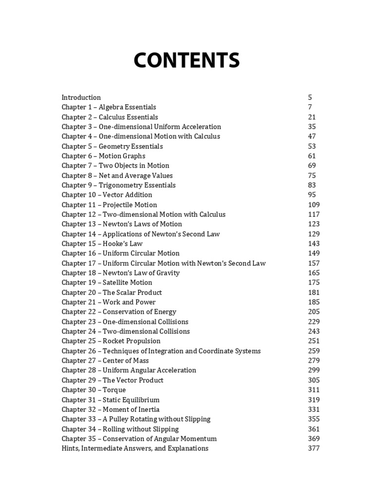 Essential Calculus-Based Physics Guide | PDF | Newton's Laws Of Motion ...