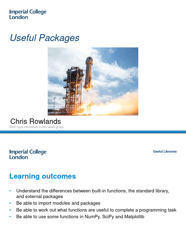 Useful Libraries - Students | PDF | Python (Programming Language ...