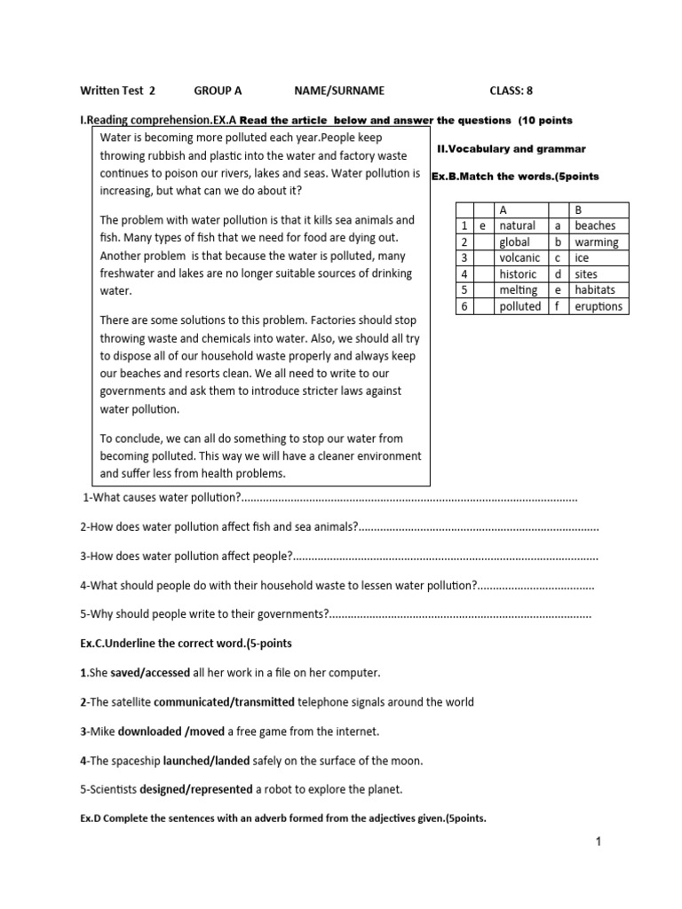 GR A Test Spark 3 | PDF | Water | Pollution