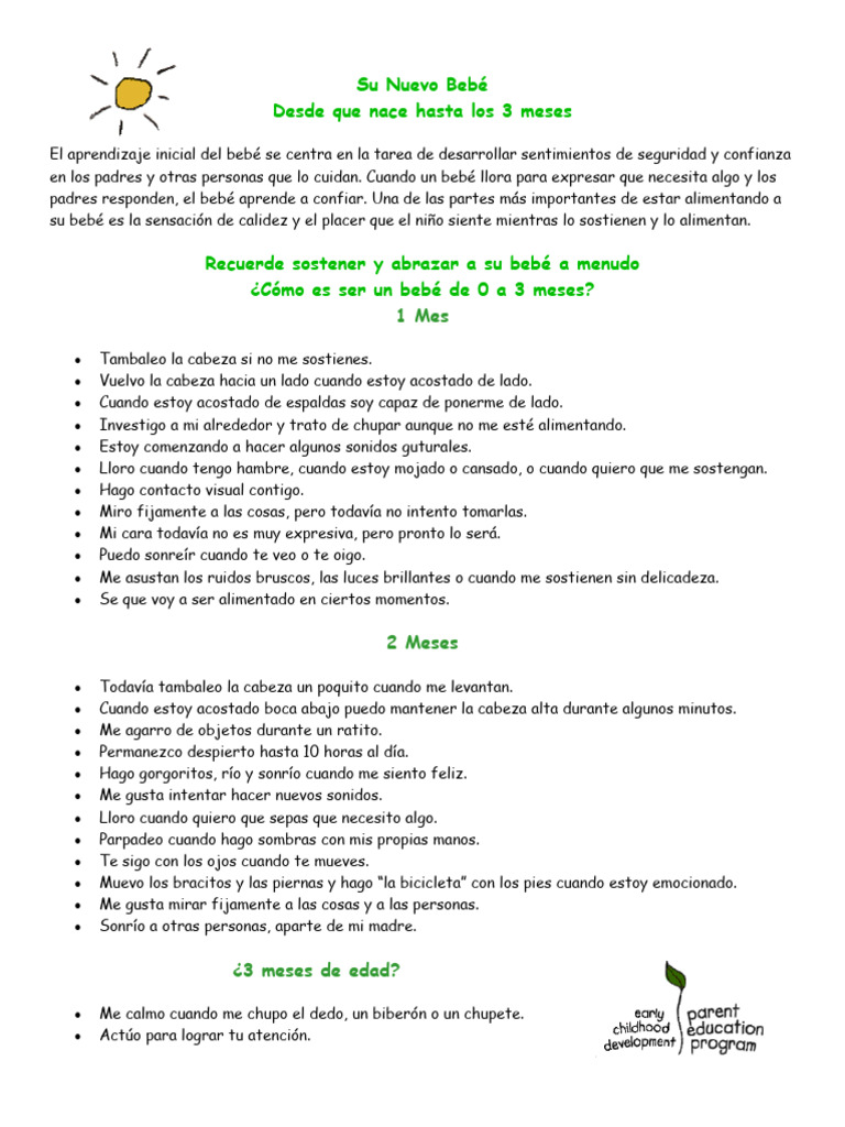 Your New Baby Birth-3 Mos-Espanol | PDF