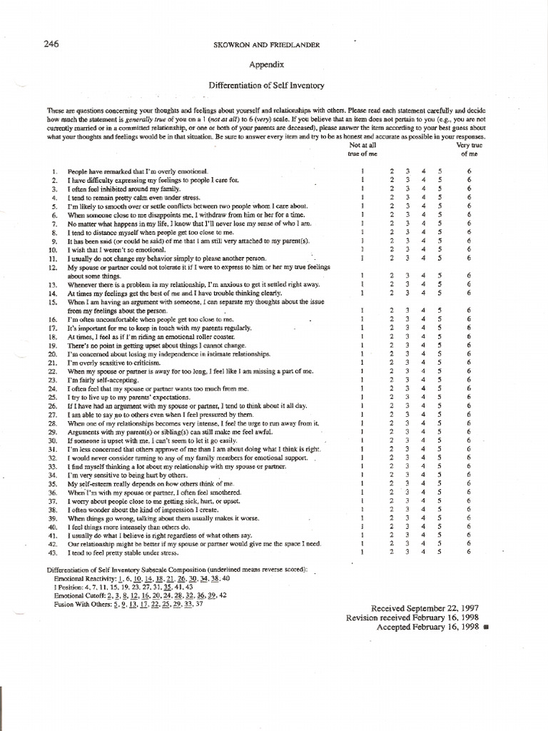 Differentiation Scale | PDF