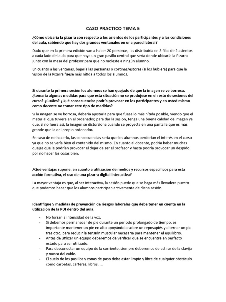 Caso Practico Tema 5-M2 | PDF | Salón de clases