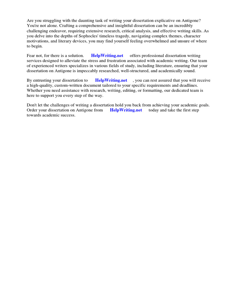 Dissertation Explicative Antigone | PDF | Essays | Thought