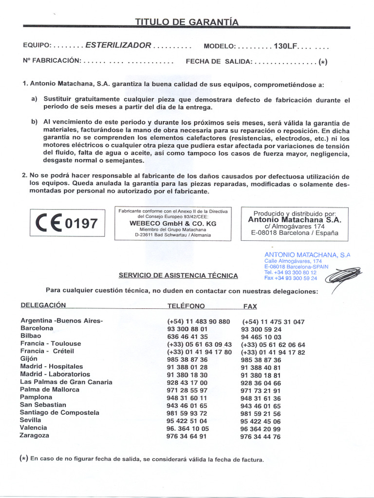 Garantia 130lf Esp | PDF