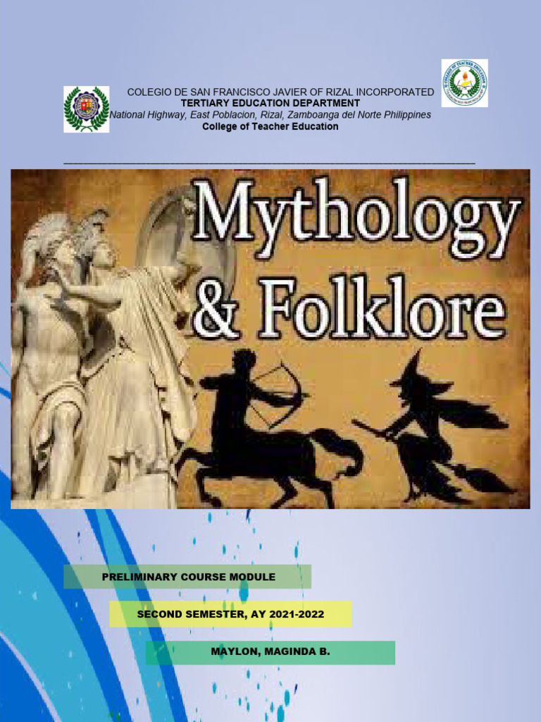 DONE Mythology and Folklore | PDF | Greek Mythology | Narrative