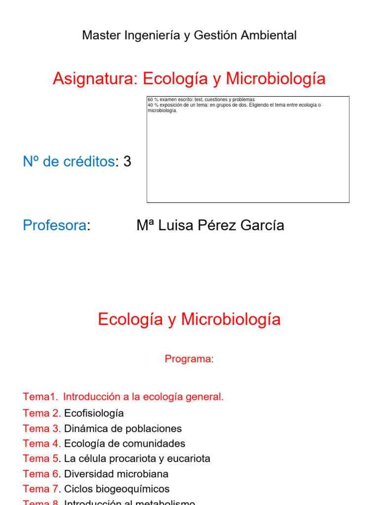 Ecología y Microbiología en Ingeniería Ambiental | PDF | Ecosistema ...