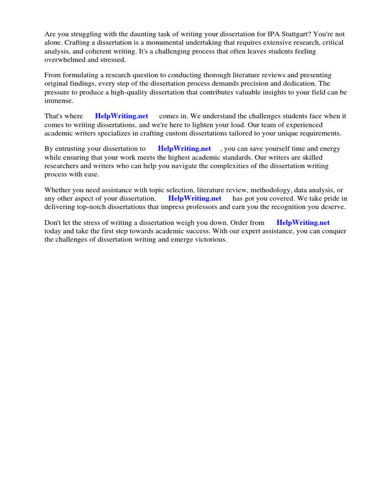 Dissertation Help for IPA Stuttgart | PDF | Brand | Advertising
