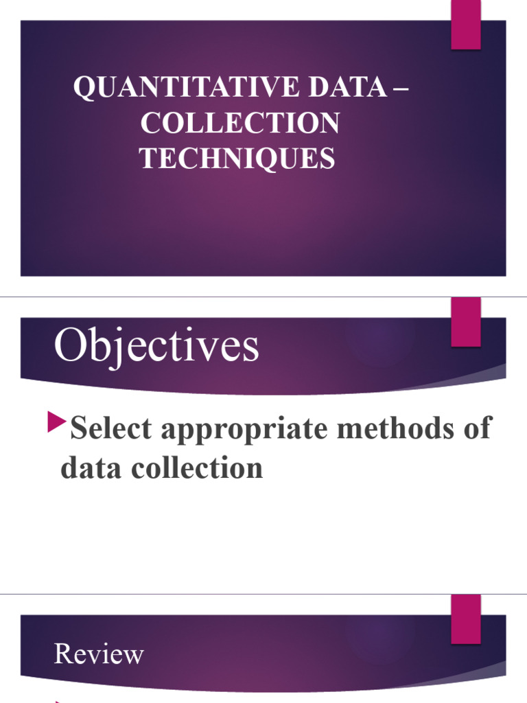 Quantitative Data Collection1 For The Students | PDF | Data Collection ...