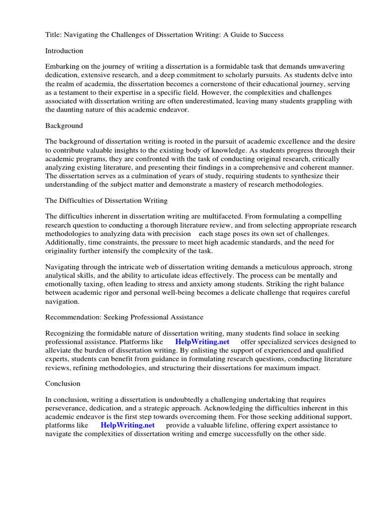 Introduction Background Dissertation | PDF | Thesis | Methodology