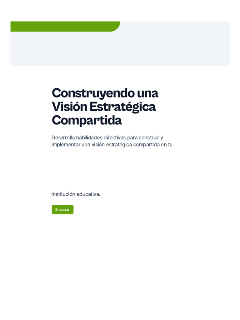 Visión Estratégica en Educación | PDF | Enseñando | Plan de estudios
