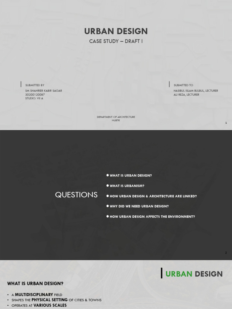 Urban Design Presentation Draft | PDF | Urban Design | Built Environment