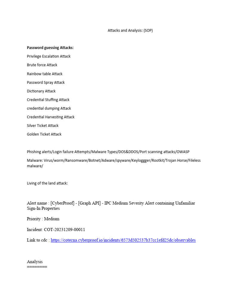 Attacks and Analysis | PDF | Malware | Password