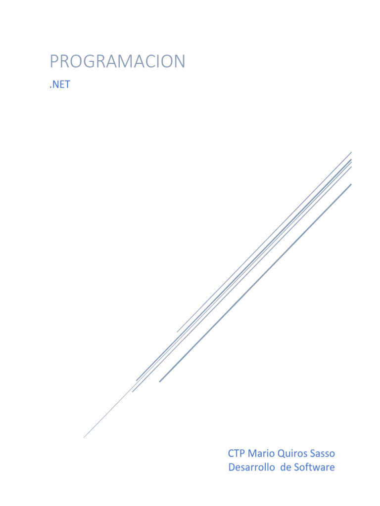 Programacion Pdf Net Framework C Sharp Lenguaje De Programación 