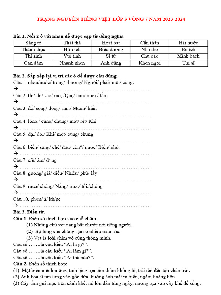 TNTV L P 3.vòng 7. Thi H I | PDF