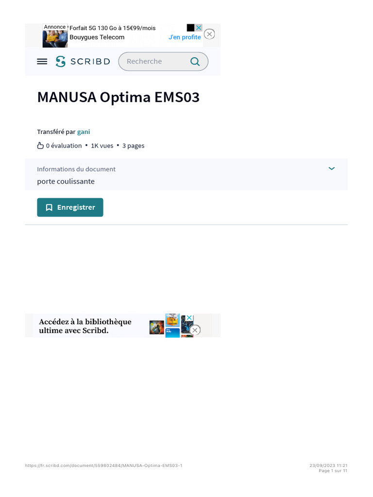 MANUSA Optima EMS03 PDF Interrupteur Télécommande | PDF