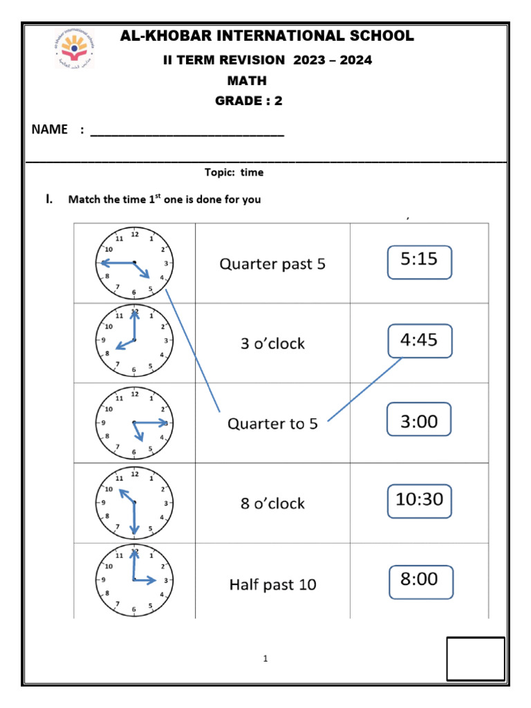 Revision Worksheet - Maths 2ND Term | PDF | Mathematics