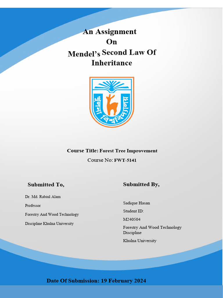 Genetics Assignment | PDF | Dominance (Genetics) | Heredity