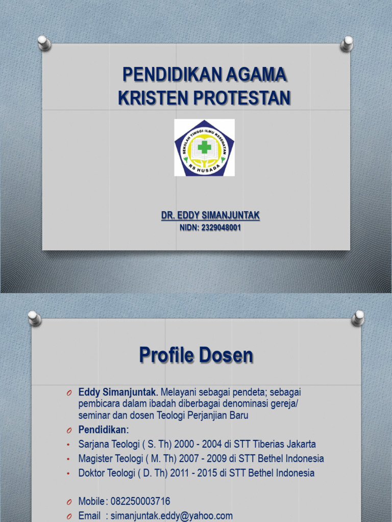 Materi Agama Kristen Protestan Kelas 1B 2021 | PDF