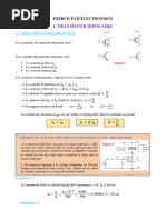 Transistor TD Corrige | PDF | Transistor bipolaire | Composants électriques
