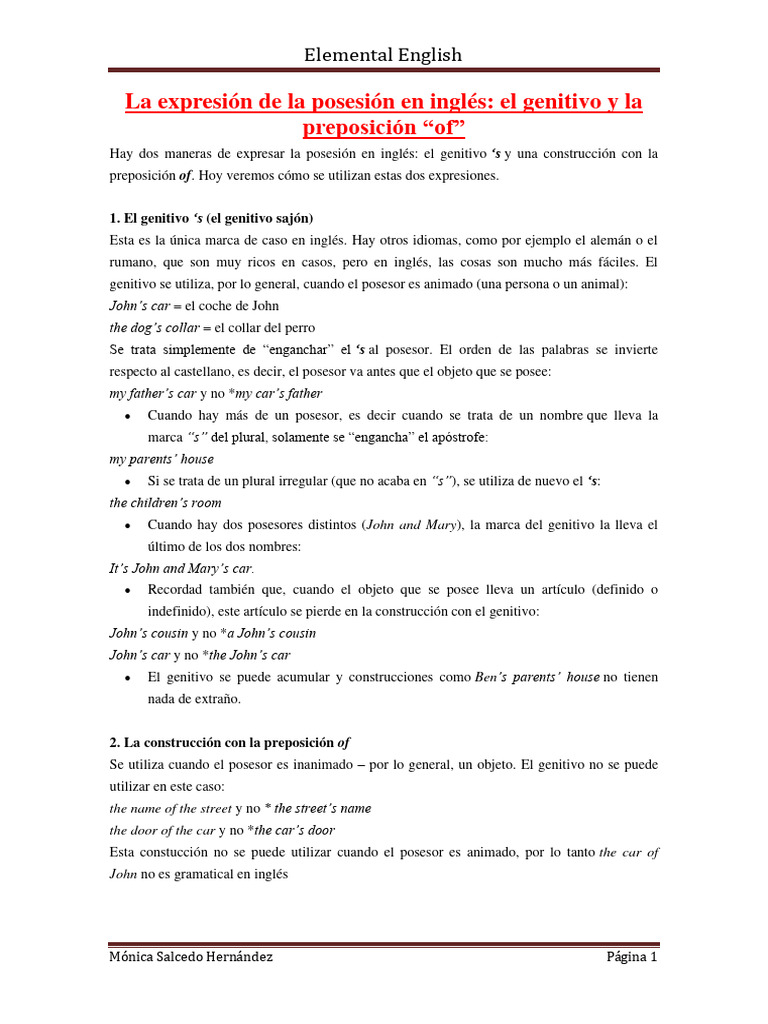 Elemental English | PDF | Verbo | Morfología