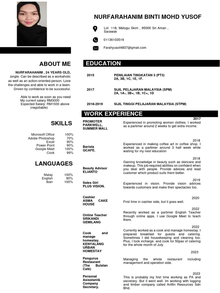 Resume Farah 2024 PDF | PDF | Malaysia