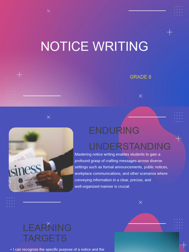 Notice Writing .Pptx (1) | PDF | Information | Human Communication