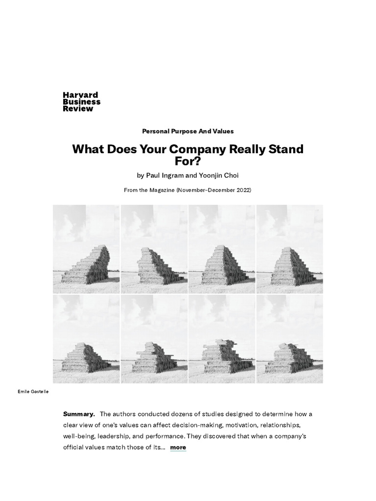 5 - What Does Your Company Really Stand For | PDF | Employment | Leadership 5 - What Does Your Company Really Stand For | PDF | Employment | Leadership