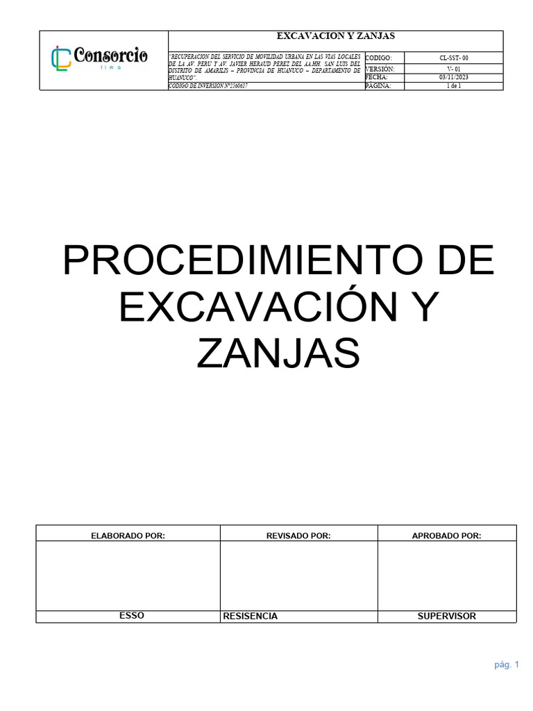 Excavacion y Zanjas | PDF | Minería | Gestión de recursos humanos