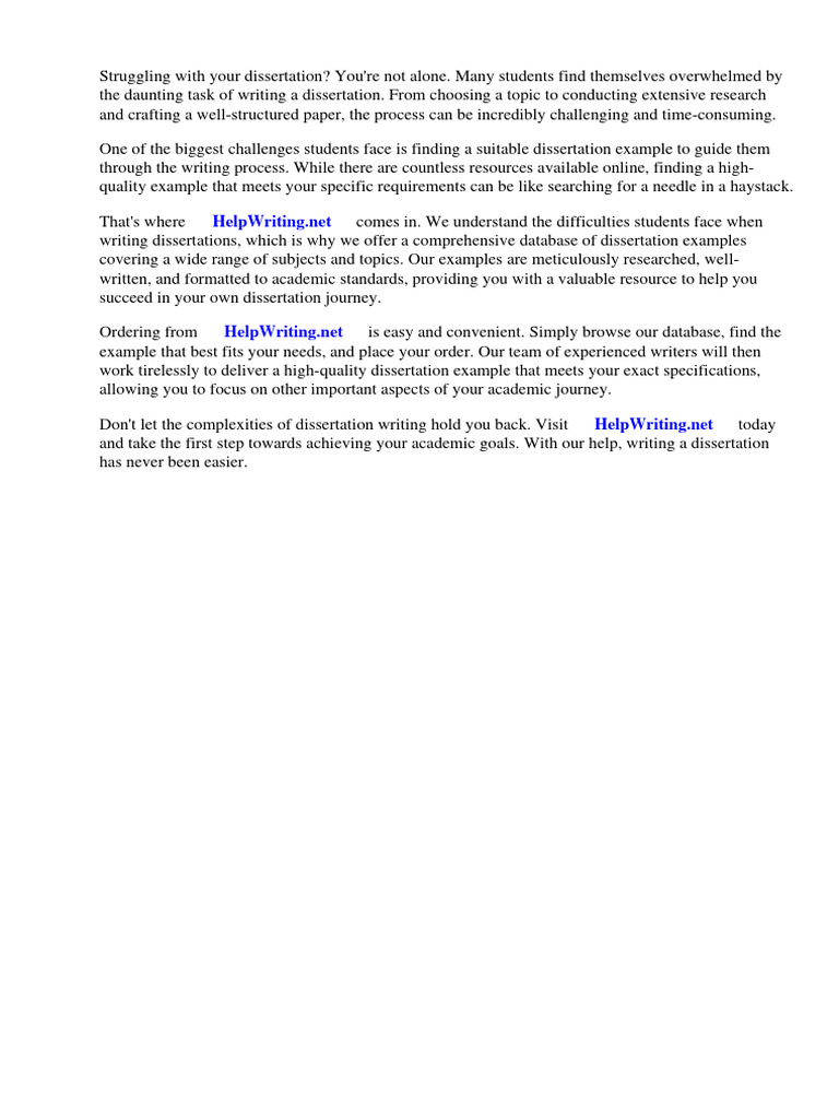 Dissertation Example Word | Download Free PDF | Thesis | Proofreading