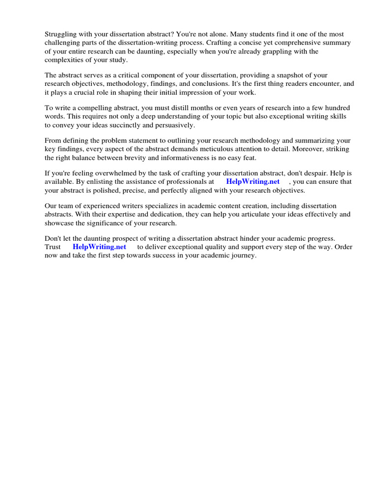 Mastering Your Dissertation Abstract | PDF | Thesis | Abstract (Summary)