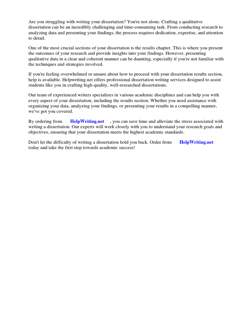 Qualitative Dissertation Results Example | PDF | Methodology ...