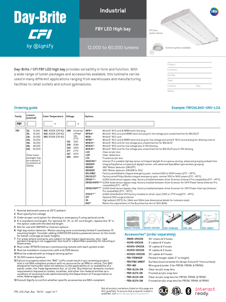 FBY - LED - High - Bay TUNELES | PDF | Light | Lighting
