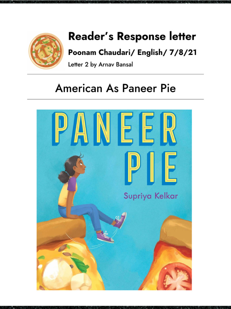 Reader's Response Letter - American As Paneer Pie | PDF